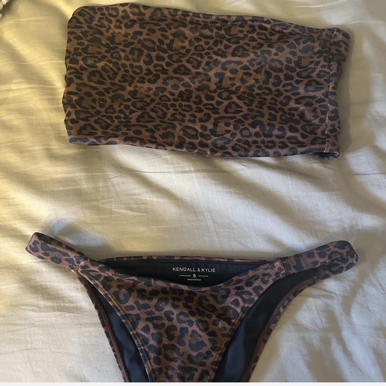 Leopard print bikini bottoms from Pacsun M top S... - Depop