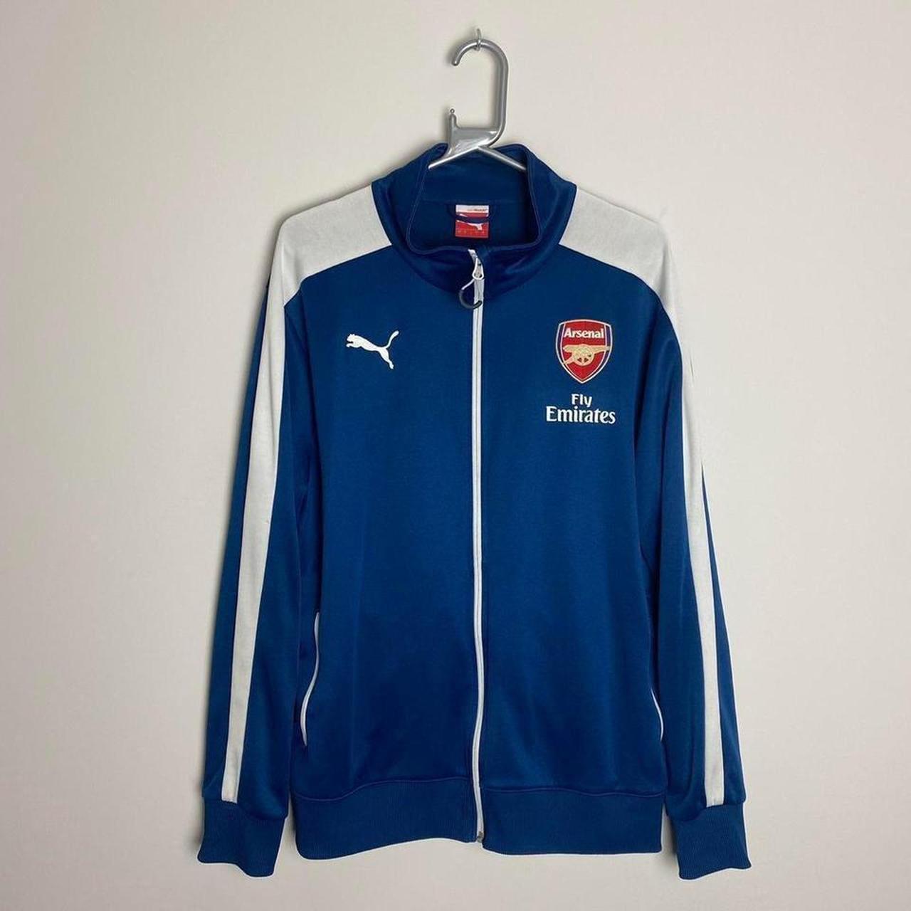Arsenal PUMA Football Soccer Track Top Jacket... - Depop