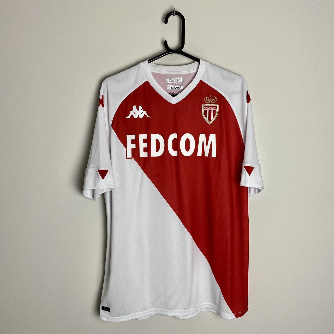 AS Monaco Home Football Shirt Soccer Jersey... - Depop