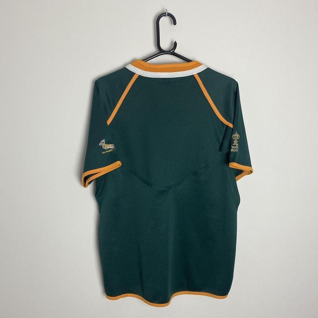 South Africa Rugby Shirt Jersey Pro-Fit Home World... - Depop