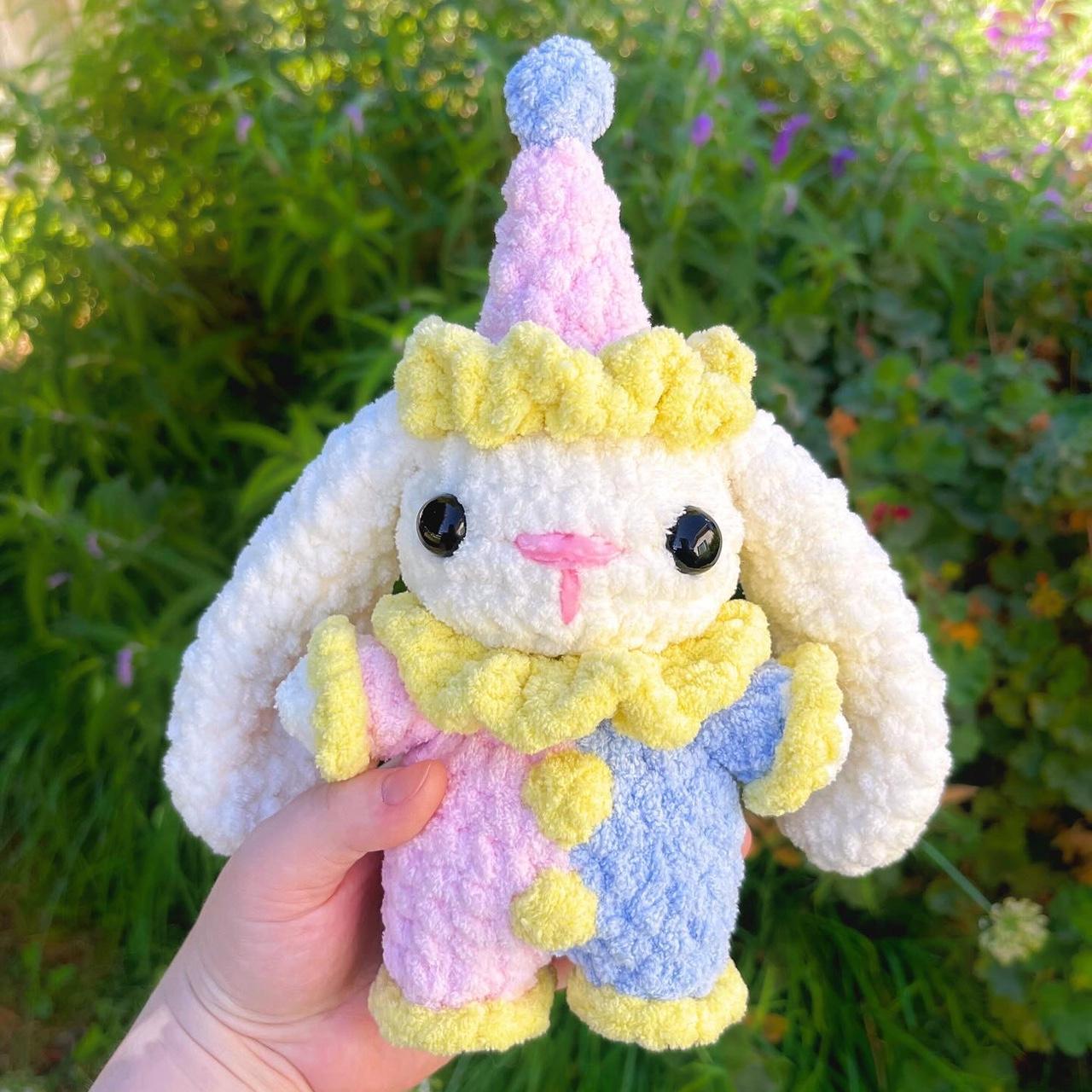 💛🎪 clown bunny 🎪💛 handmade by me! made with 100%... - Depop