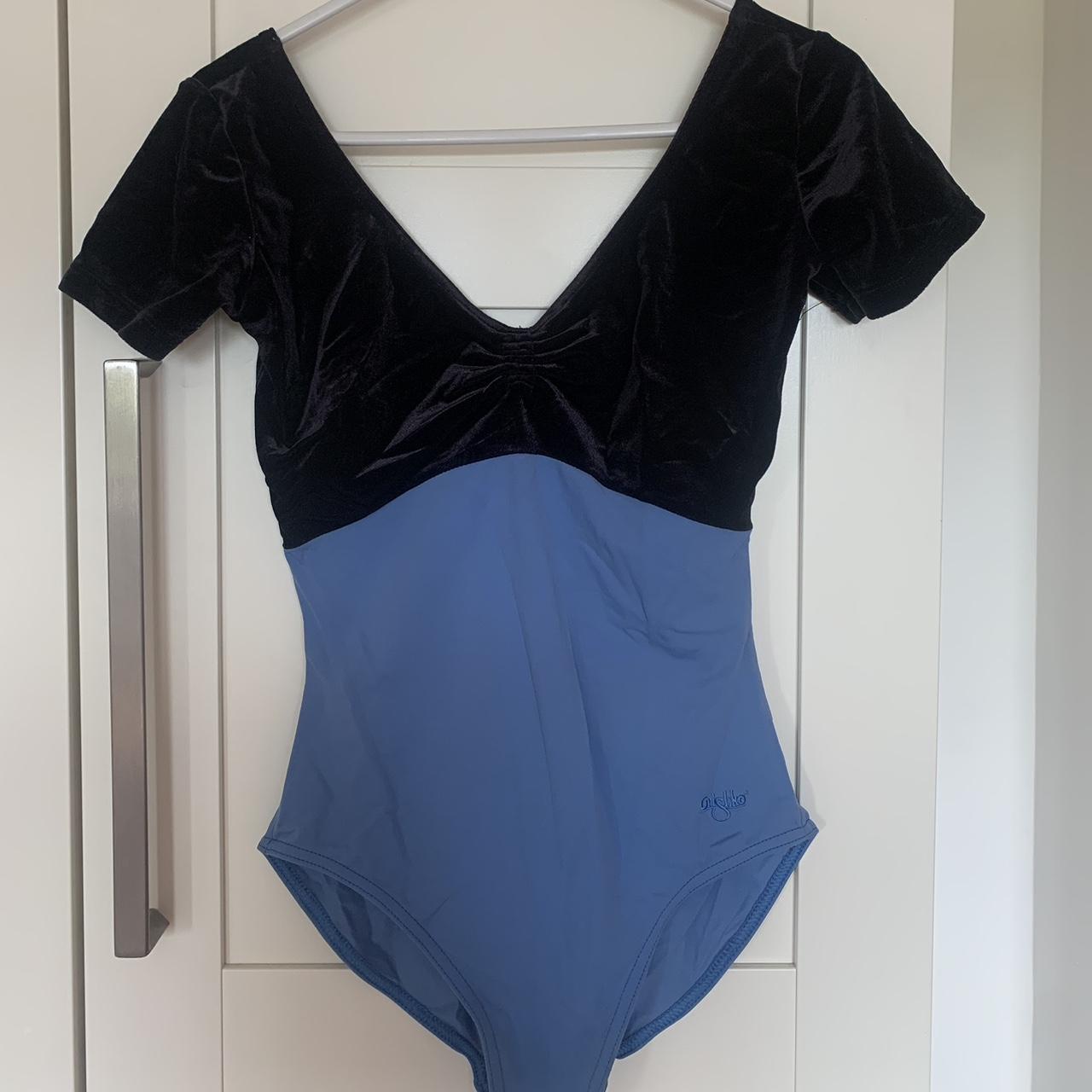 Blue / black, grishko leotard. Size S - Depop
