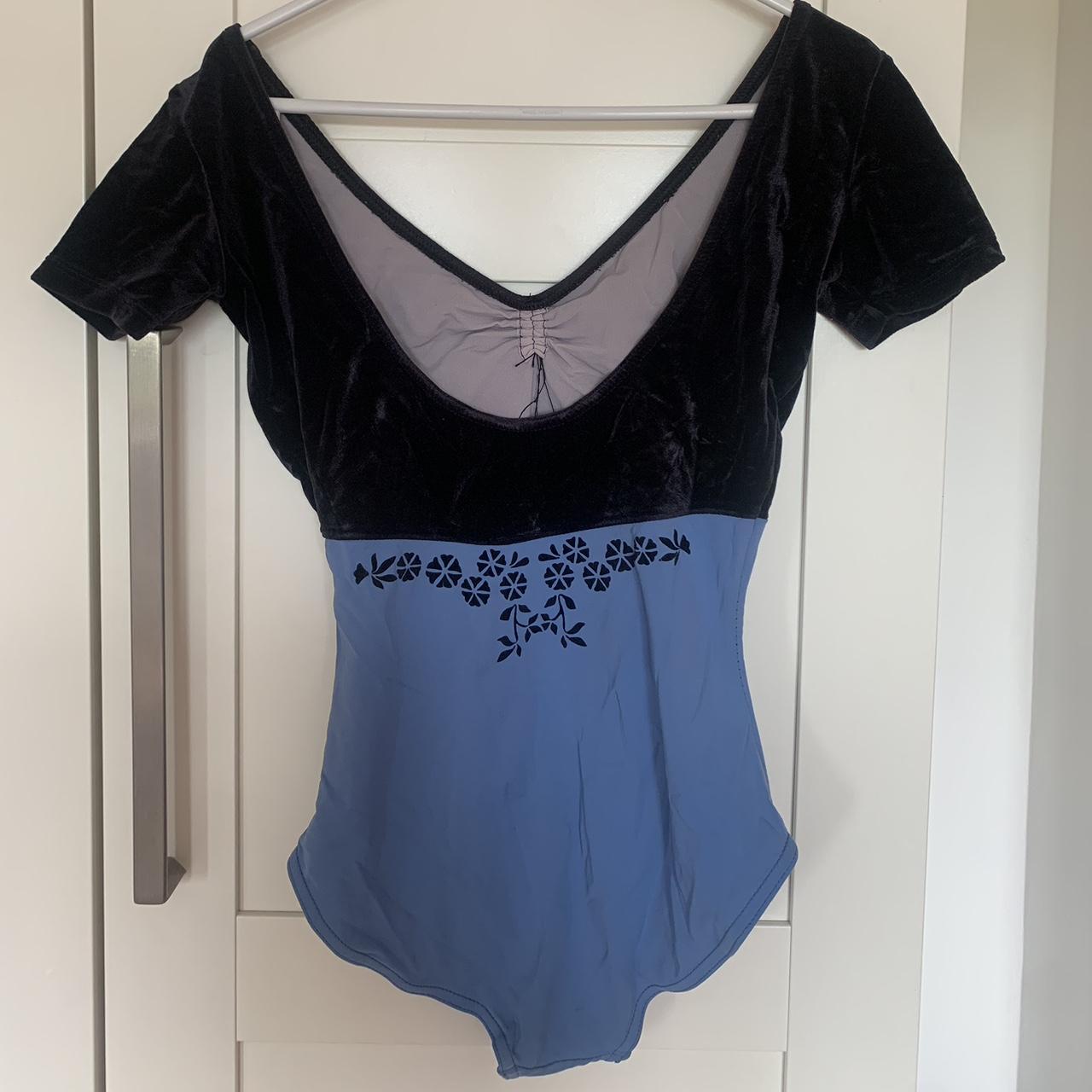 Blue / black, grishko leotard. Size S - Depop