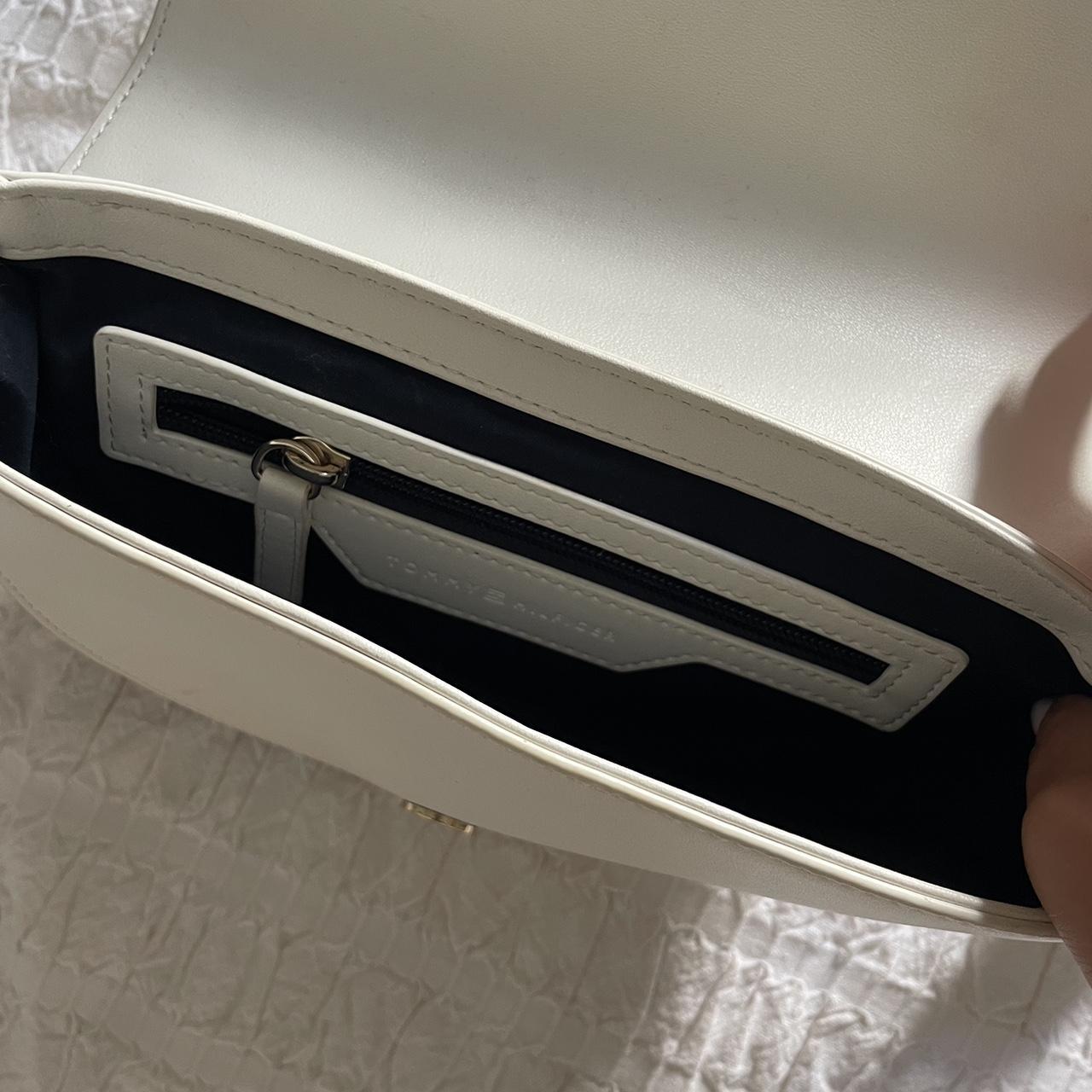 Tommy Hilfiger White Leather Crossbody Bag Colour:... - Depop