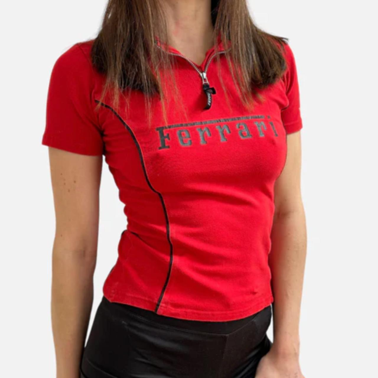 Ferrari Zipped Crop Top Fits as size S/M - Depop