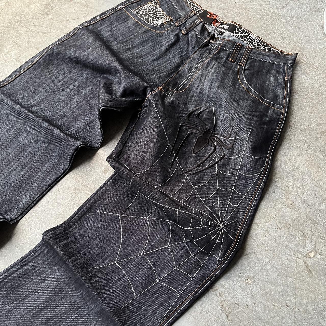 Wide Leg Ablanche Spider Jeans 36 x 32? Have not... - Depop