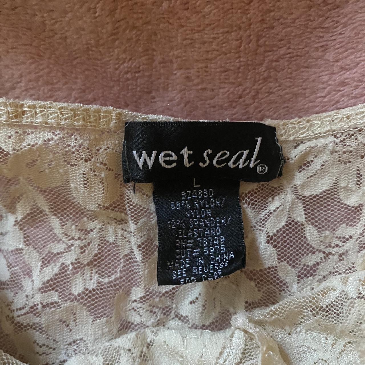 Vintage wet seal white lace slip Size:L Brand: wet... - Depop