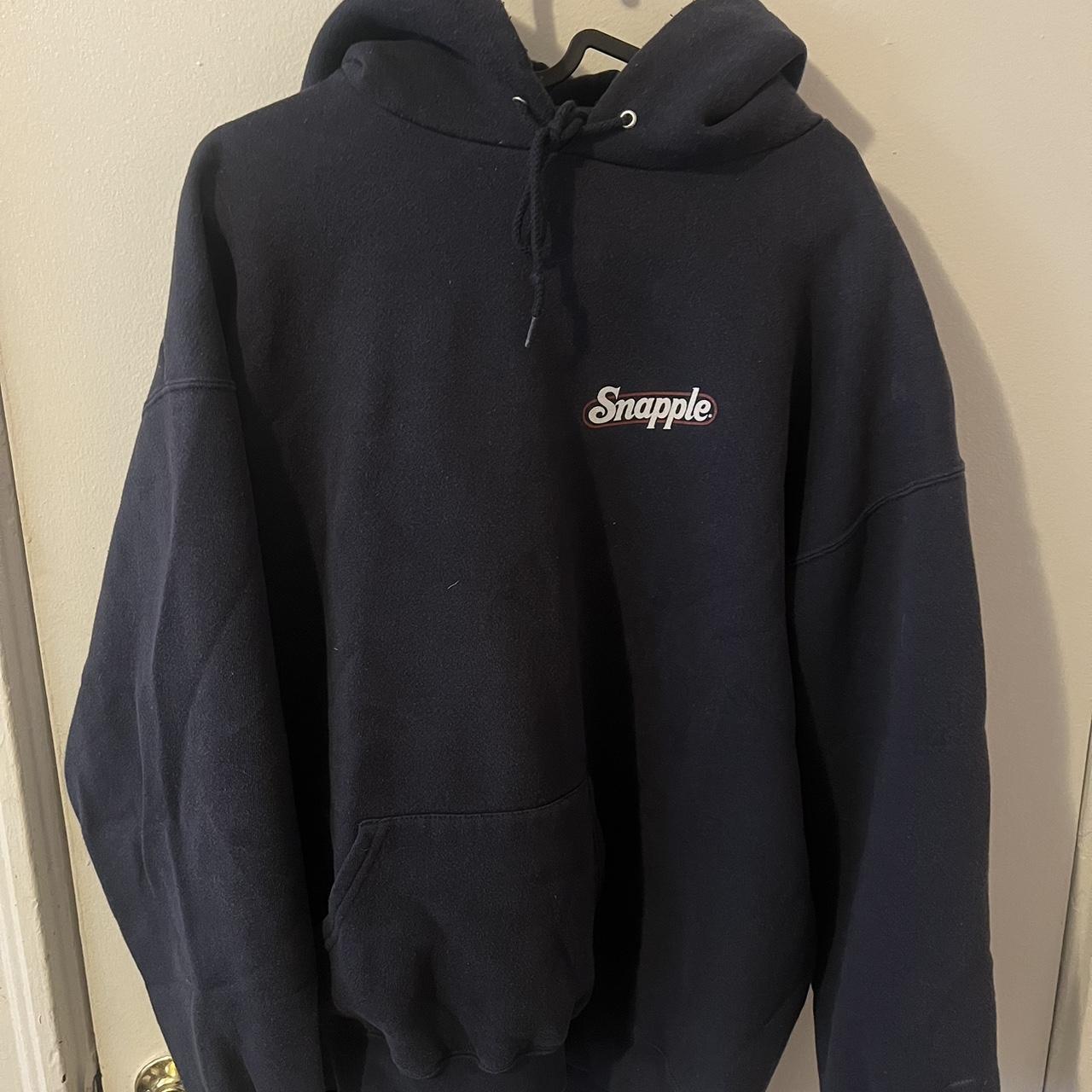 Navy blue Snapple hoodie size L Lee Heavyweight Hoodie - Depop