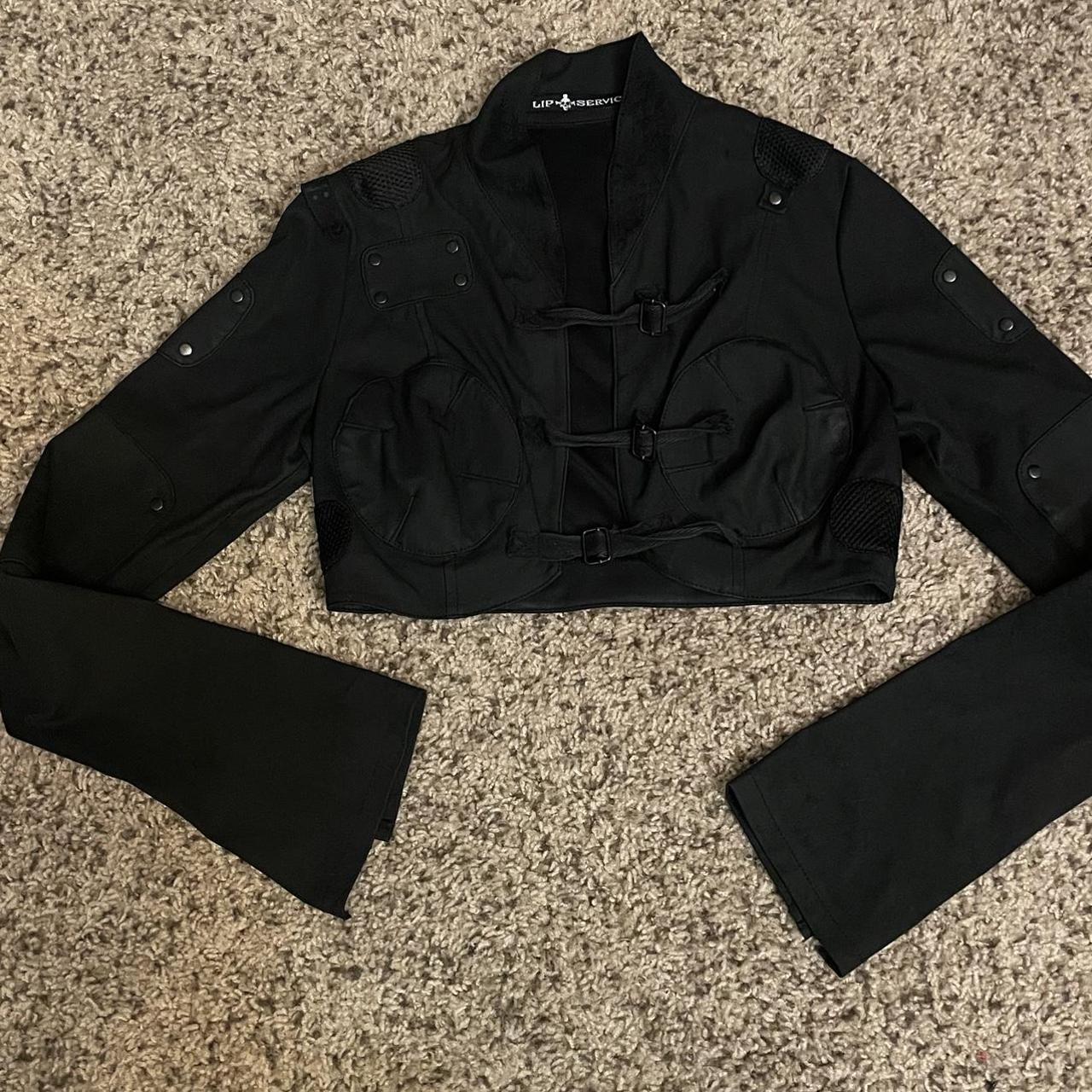 Lip Service Bio Threat II Crop Jacket Size... - Depop