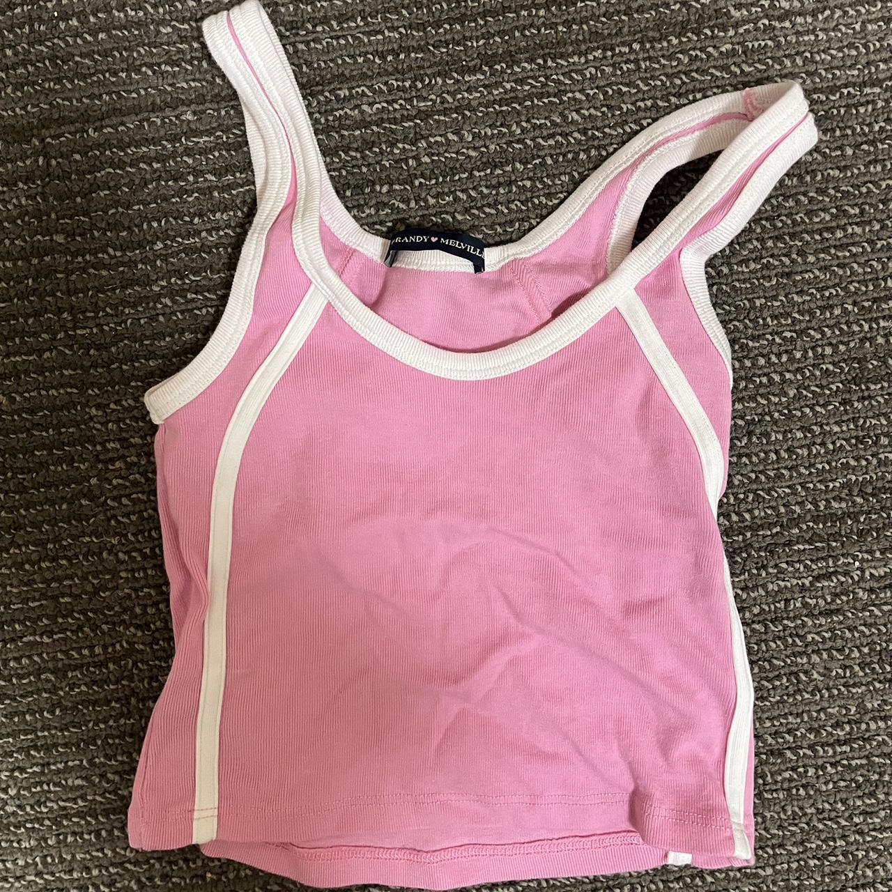 pink brandy crop top - Depop