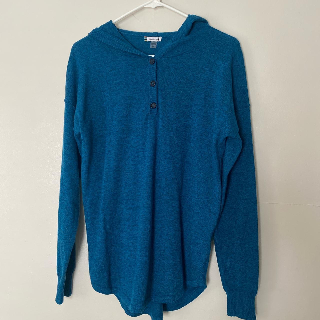 Smartwool Women's Blue and Navy Jumper | Depop