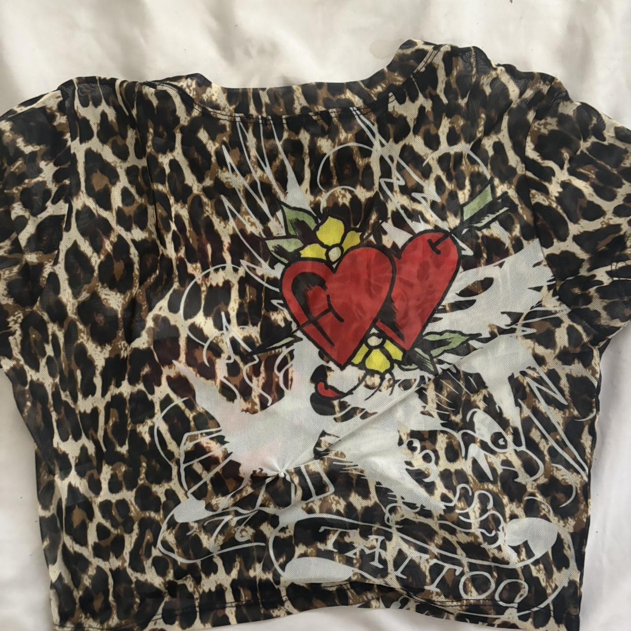 Ed Hardy cheetah print top size L Never... | Depop