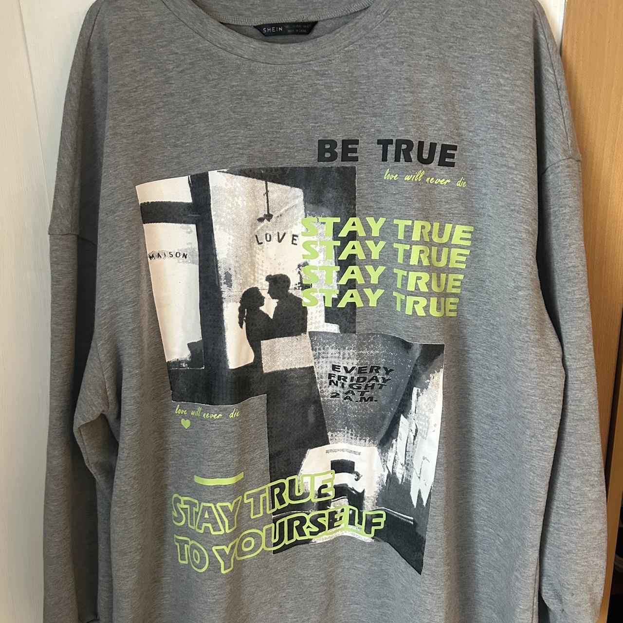 oversized graphic jumper - Depop