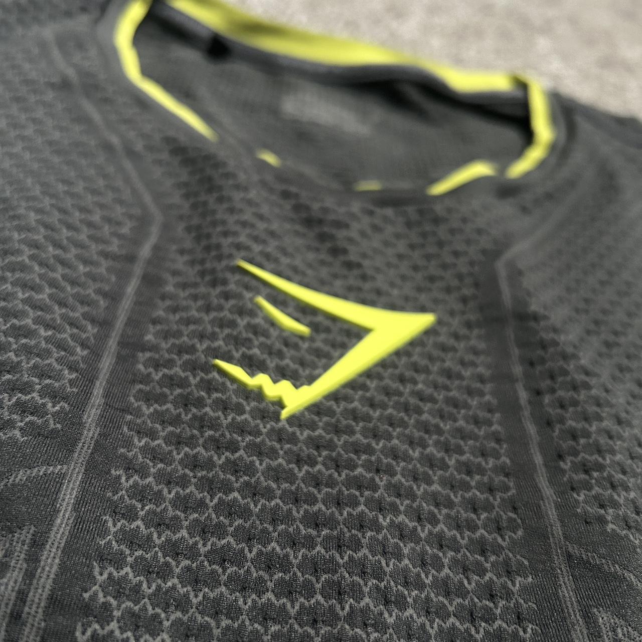 OG Gymshark V1 Onyx Tank (Grey/Yellow) OG... | Depop