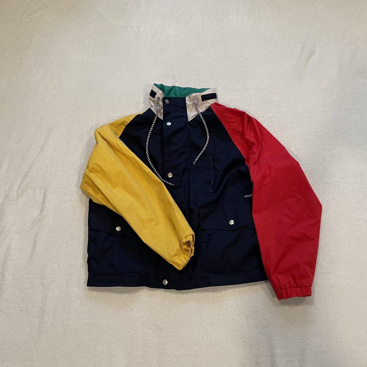 Vintage 90's Mighty-Mac Hooded Windbreaker Jacket... - Depop