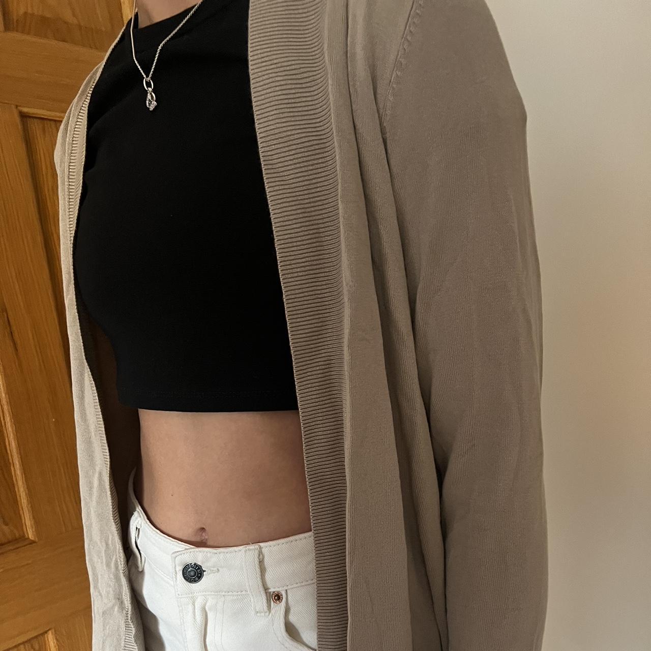 Beige Pull & Bear cardigan - size L Hardly worn and... - Depop