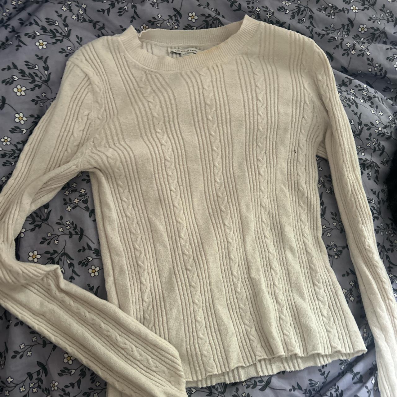 American Eagle White long sleeve NO PAYPAL... - Depop