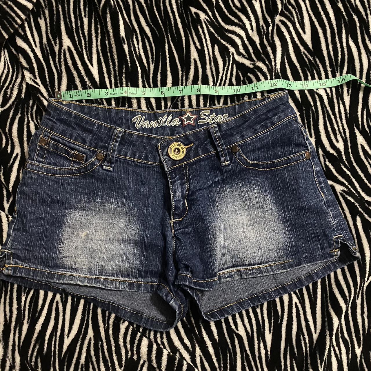 Y2k Vanilla Star mini shorts - Size 3 - Minor flaw... - Depop