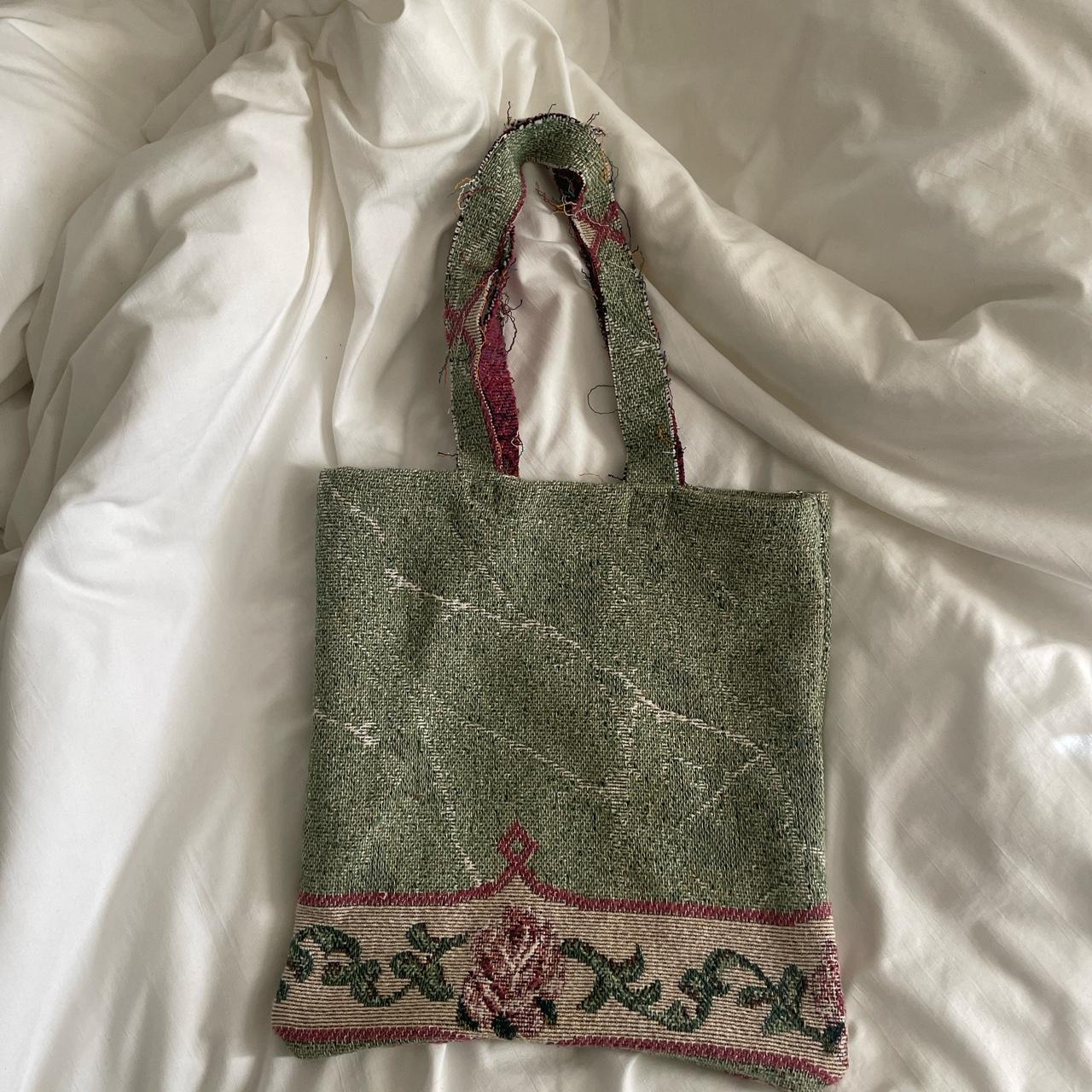 Rose tapestry tote bag 💐 Handmade from a tapestry... - Depop
