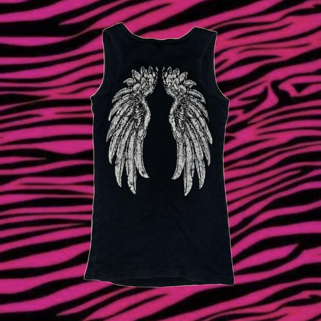 angel wing tank top. angel wings are sparkly and... - Depop