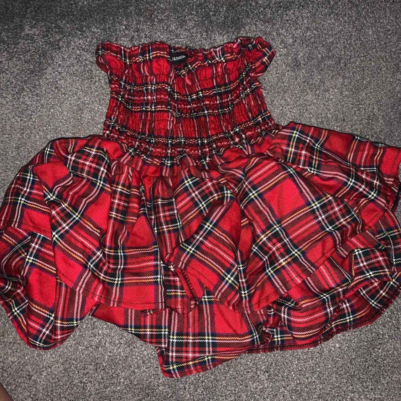 Red rara skirt, perfect condition only wore once for... - Depop
