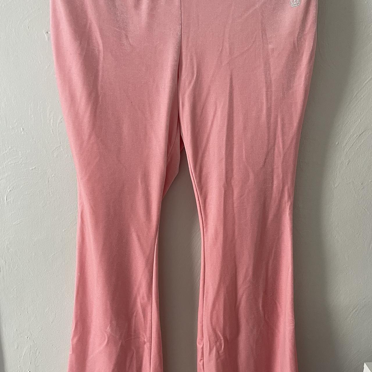Juicy couture pink valor flare bottom pants - Depop