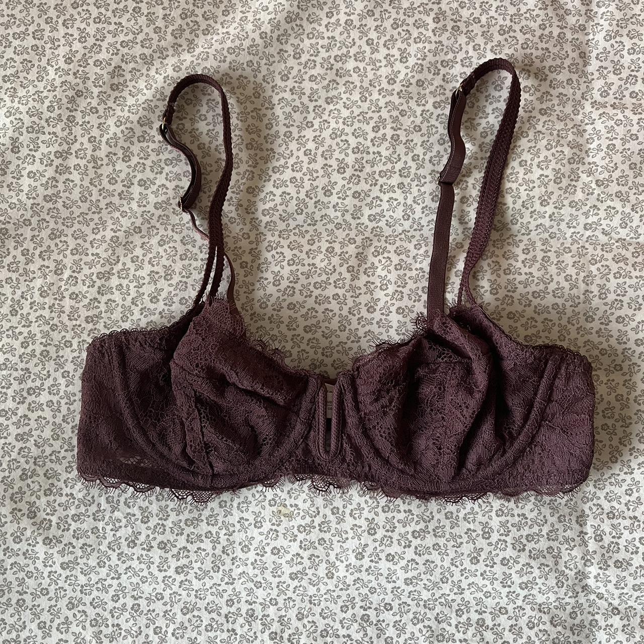 Dark mauve purple lace bra This bra makes the girls... - Depop
