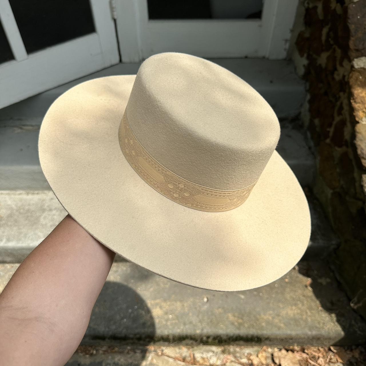 Lack of Color Women's Cream Hat | Depop
