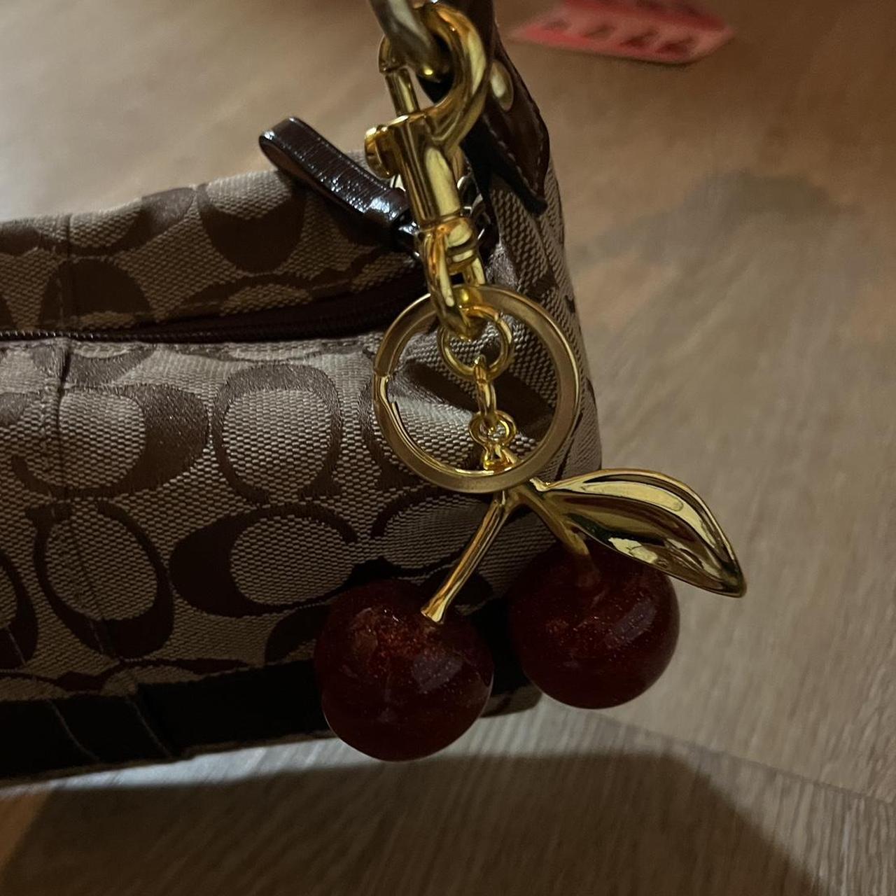 Red Sparkly Cherry bag charm #bagcharm #cherries... | Depop
