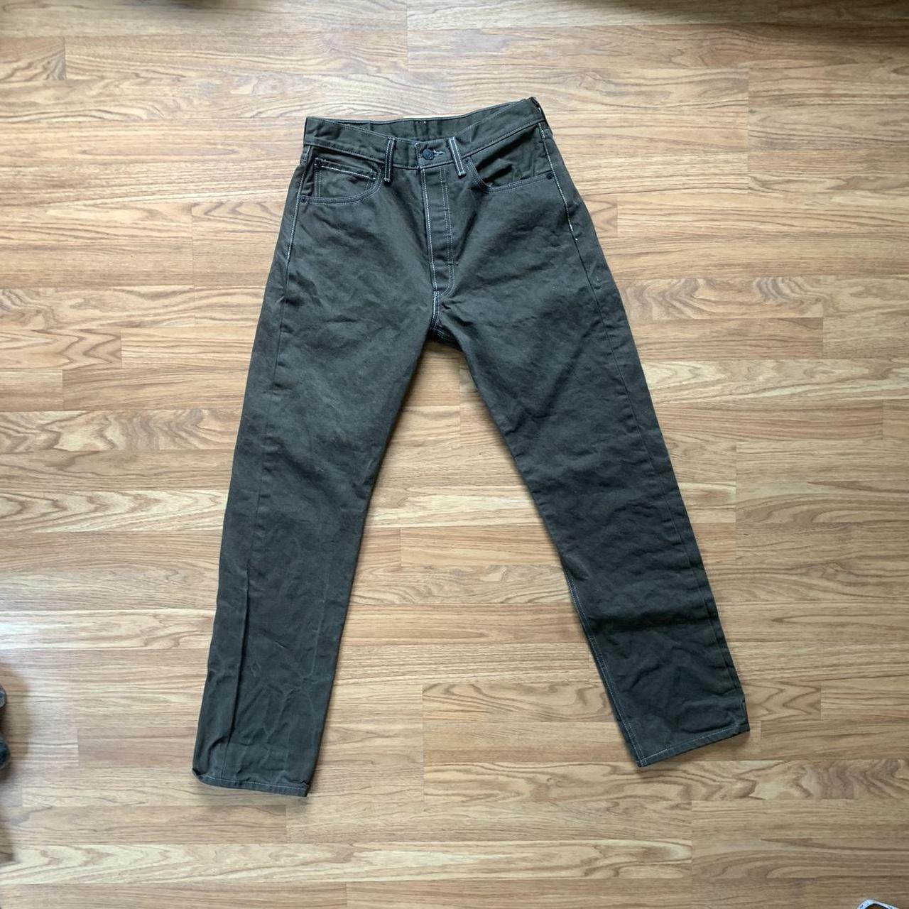 Green Levi 501 jeans (NOTE: seem shrunk so ask me... - Depop