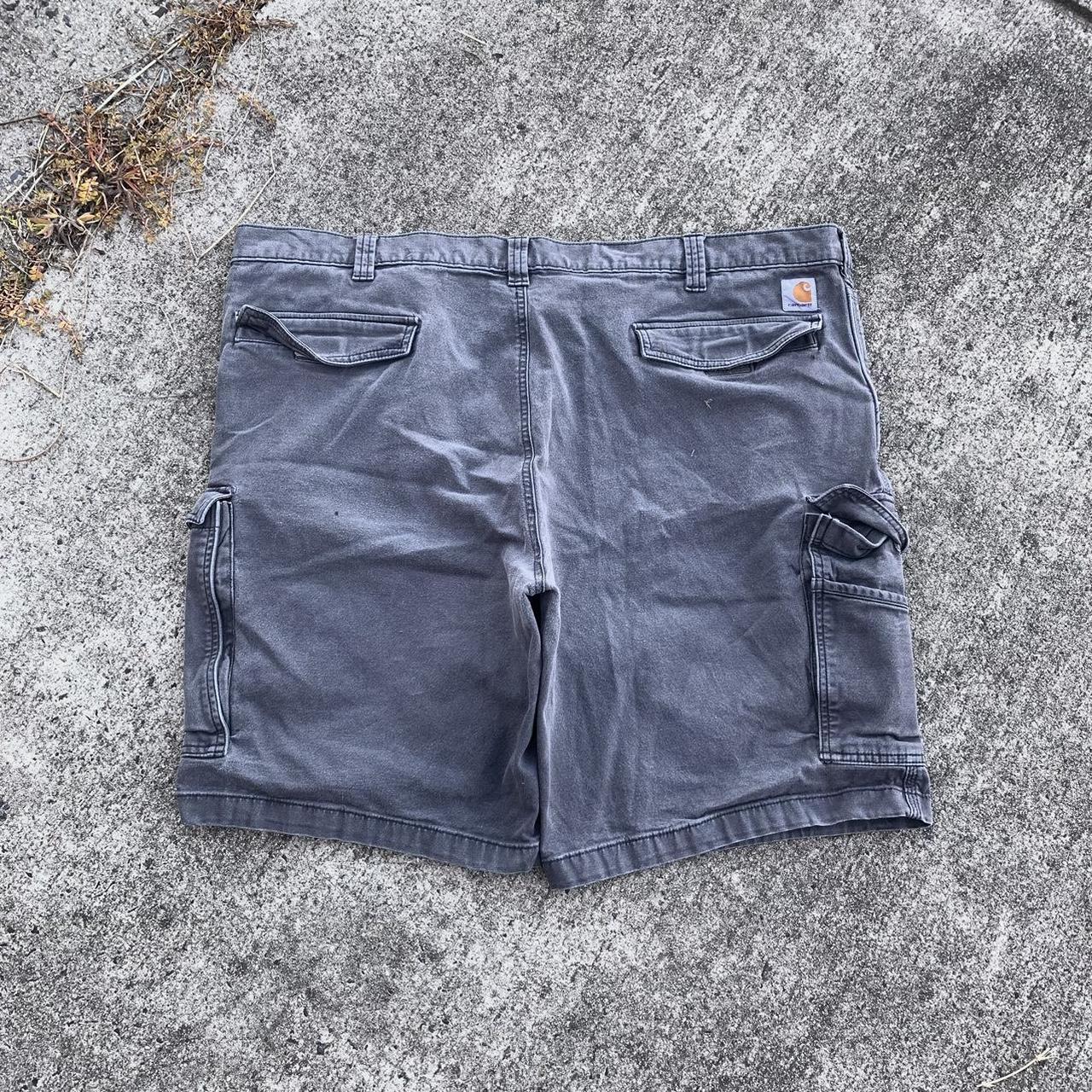 Carhartt Grey Cargo Shorts, Size 48 No noticeable... - Depop