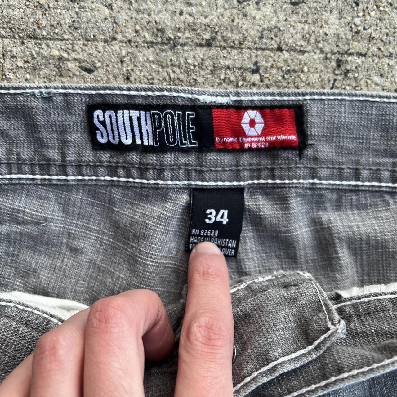 Southpole Red Tab Baggy Y2K Light Grey Jesse Pinkman... - Depop