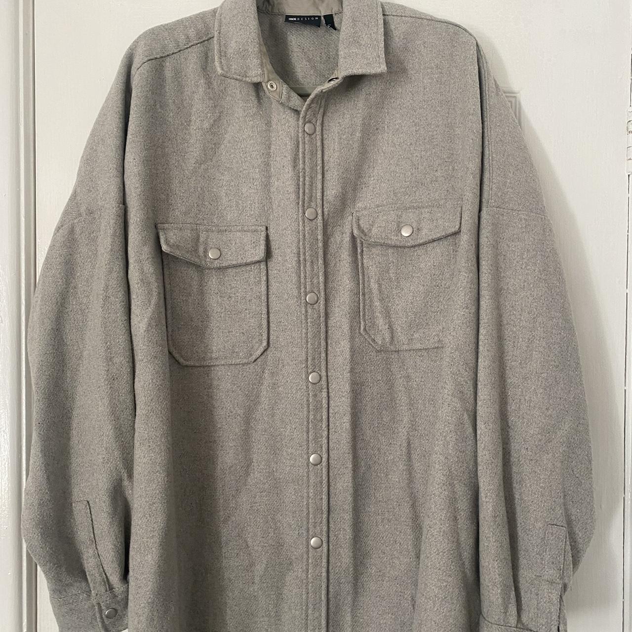 Men’s grey shacket! Can be worn open or... - Depop
