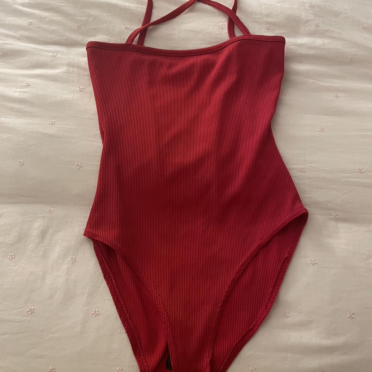 Nasty Gal body suit Cute red color Never really... - Depop
