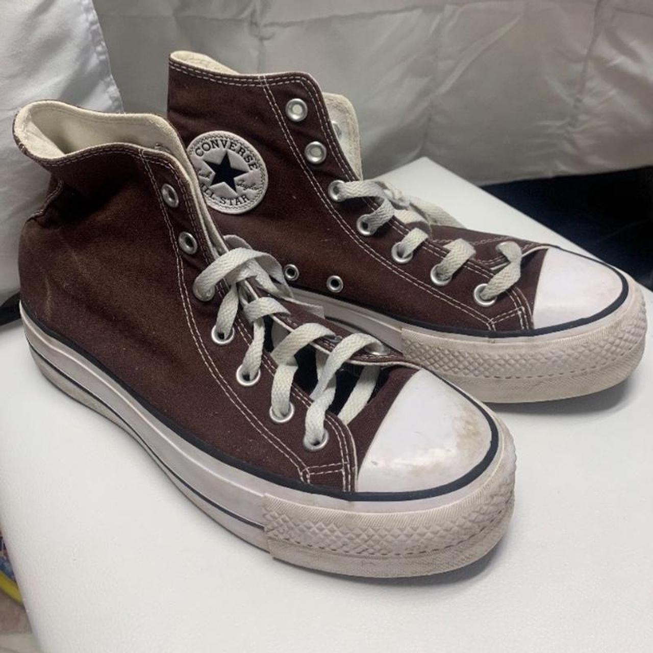 brown platform converse - Depop