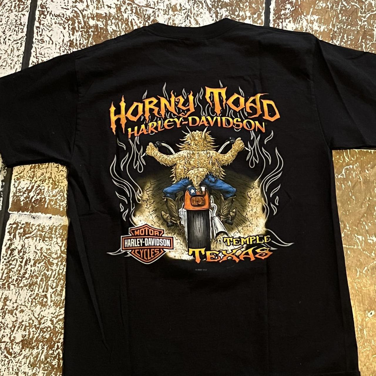 Y2k Harley Davidson toad tee Size medium #harley... - Depop