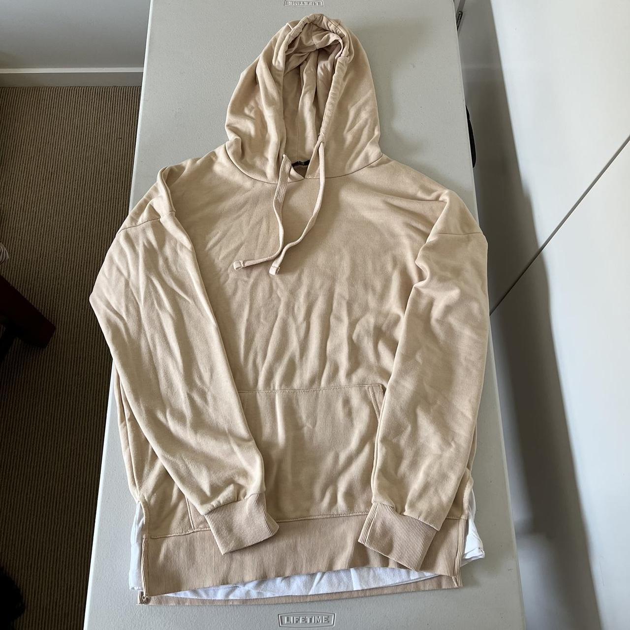New Look Men's Cream Hoodie | Depop