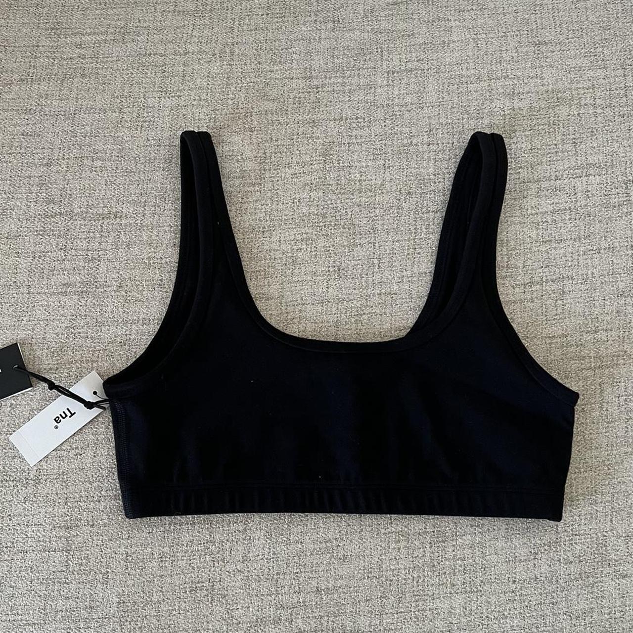 Aritzia TNAbutter mini bra top / black Size small NWT - Depop
