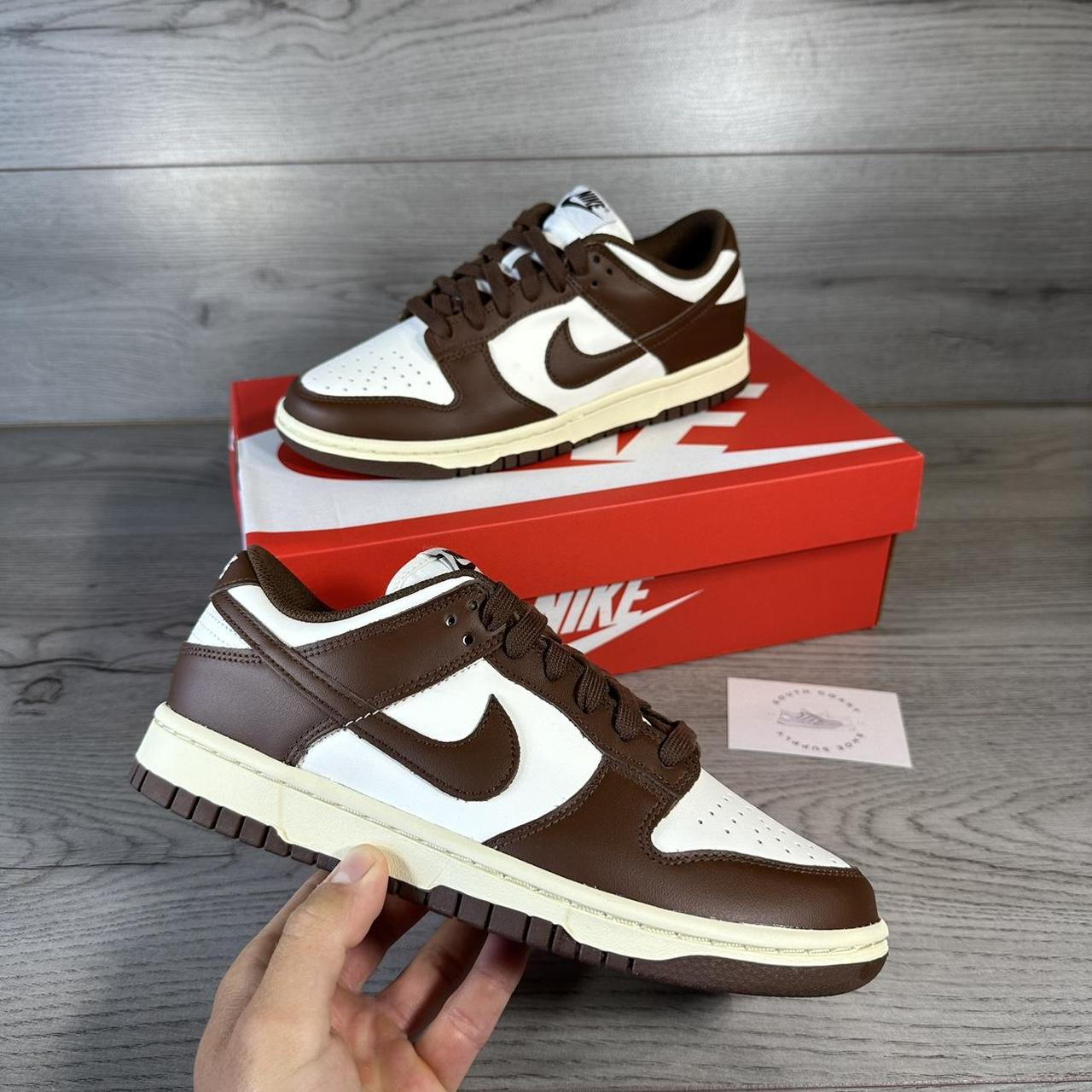 Nike Dunk Low Cocoa Wow - Brown Sail White Size... - Depop