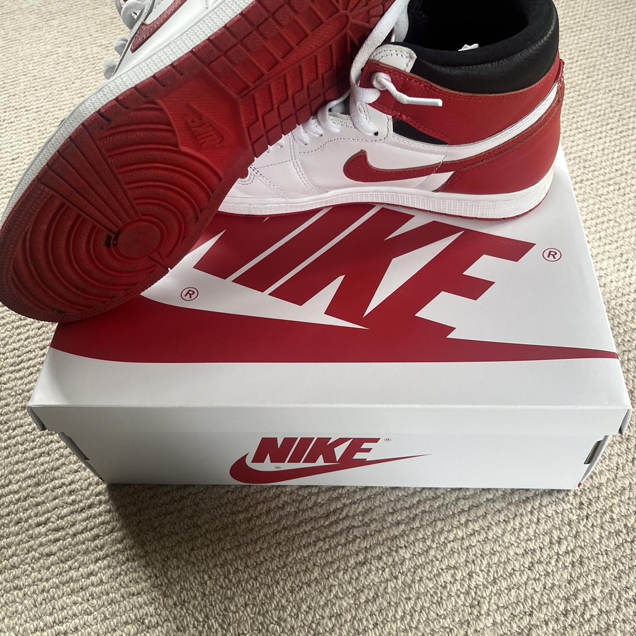 Jordan 1 Retro high OG. Barely worn, slight crease... - Depop