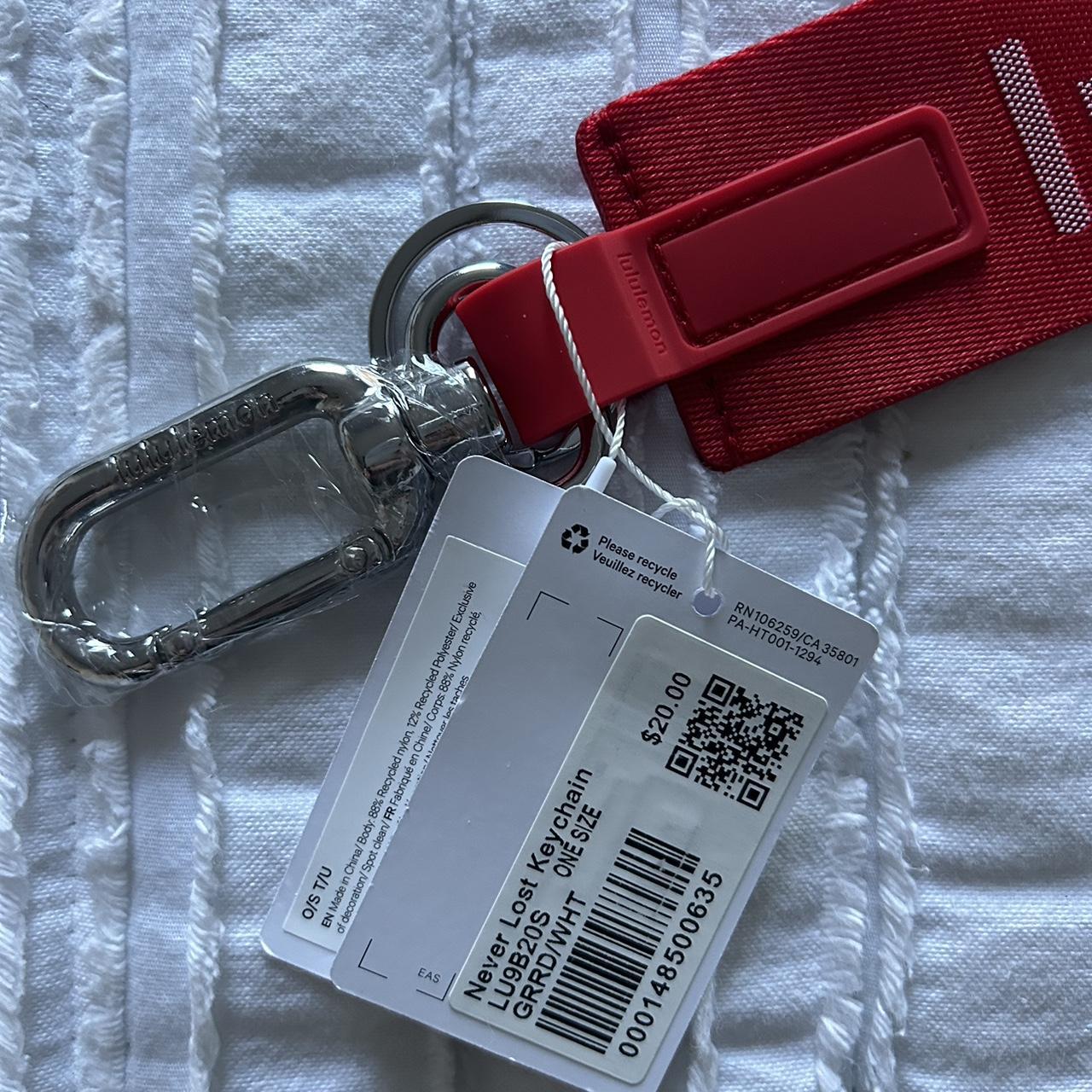 lululemon never lost keychain grenadine red and... - Depop