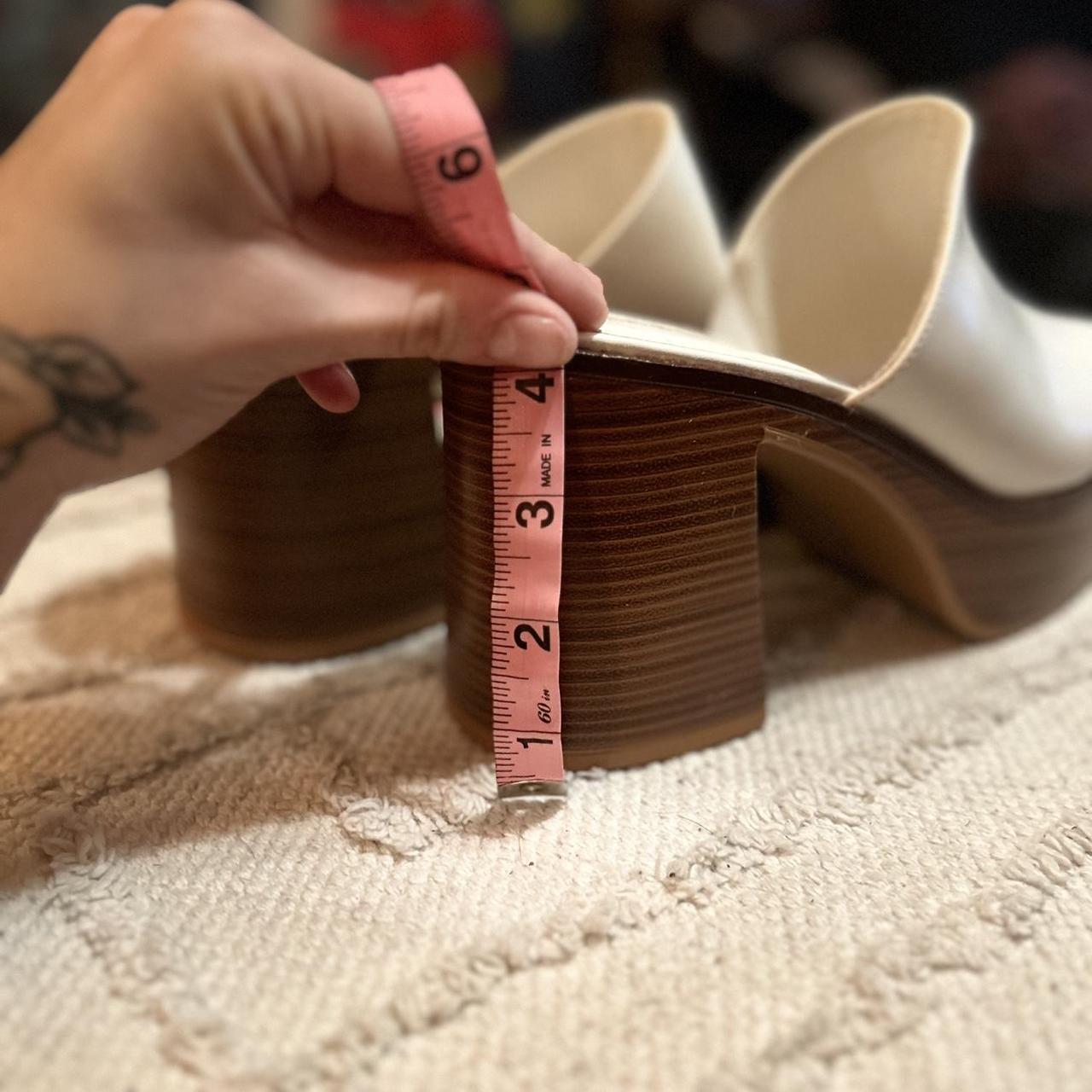 white open toe clog wedge heel sandals worn... - Depop