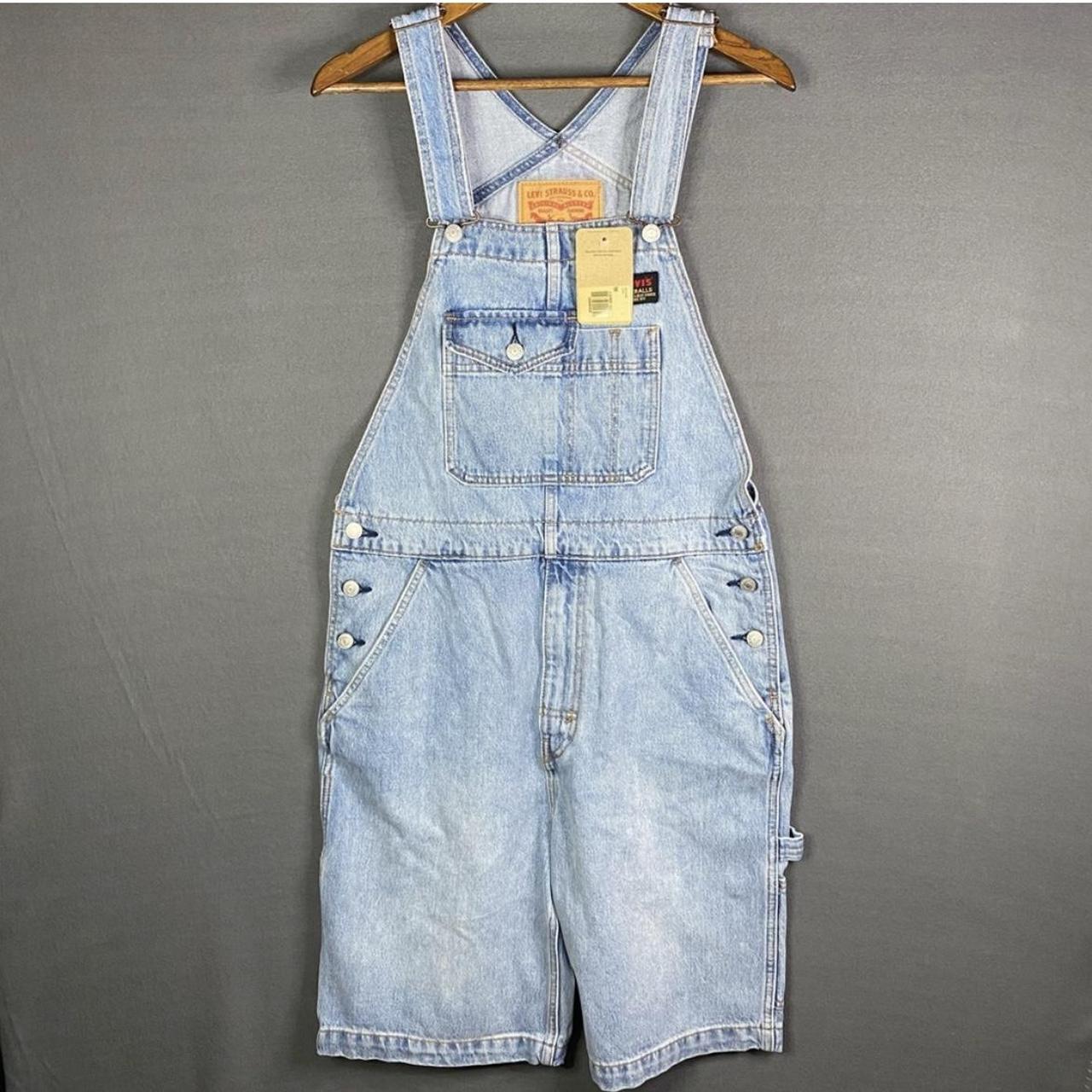 Levi boyfriend style short overalls - size small,... - Depop