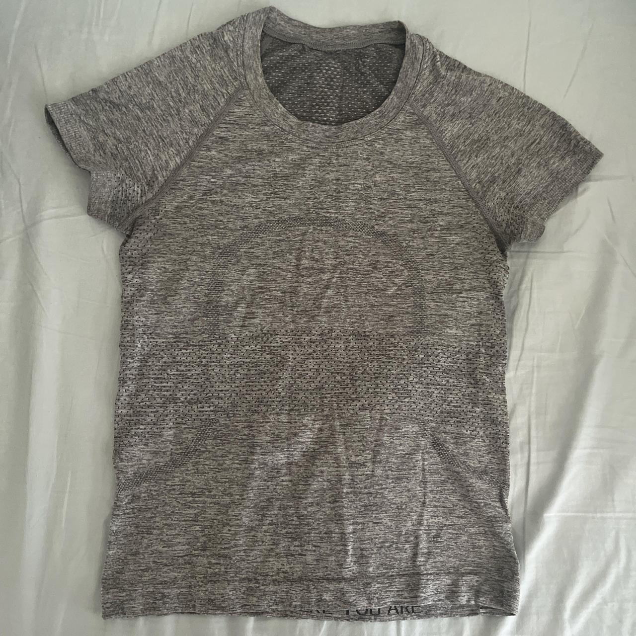 Grey Lululemon Swiftly Tech shirt #activewear... | Depop