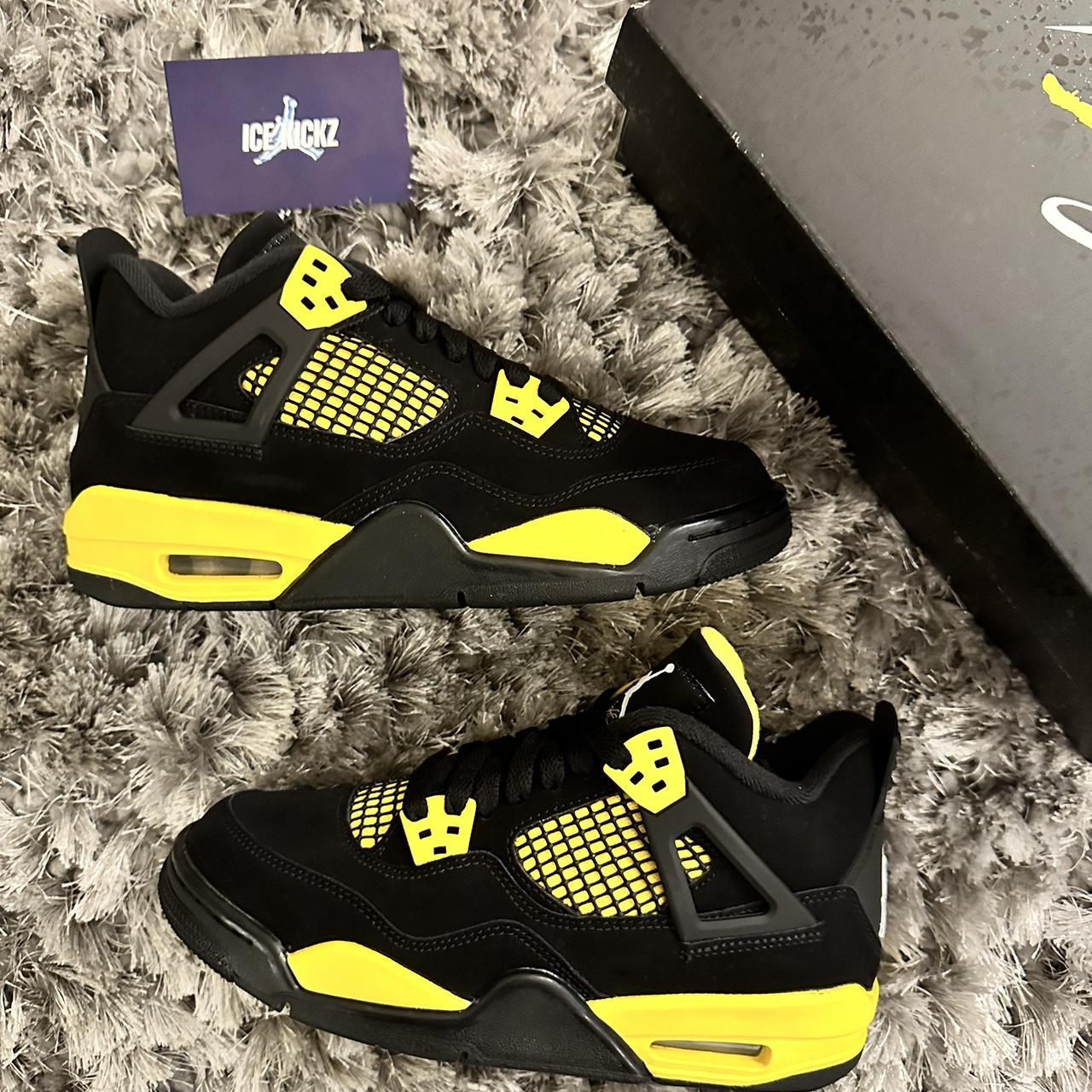 AIR JORDAN 4 THUNDER YELLOW SIZE- UK9, 10 PRICE... - Depop