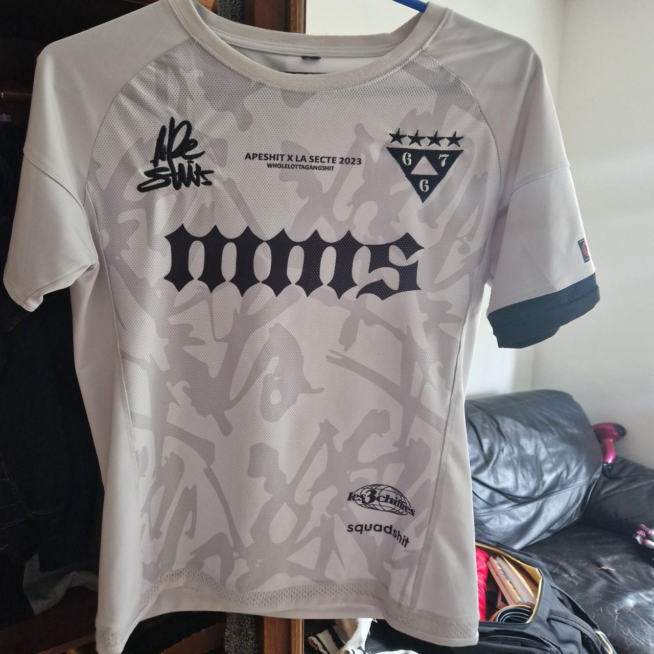 667 Ekip Maillot "Apeshit X La Secte" White / Blanc... | Depop