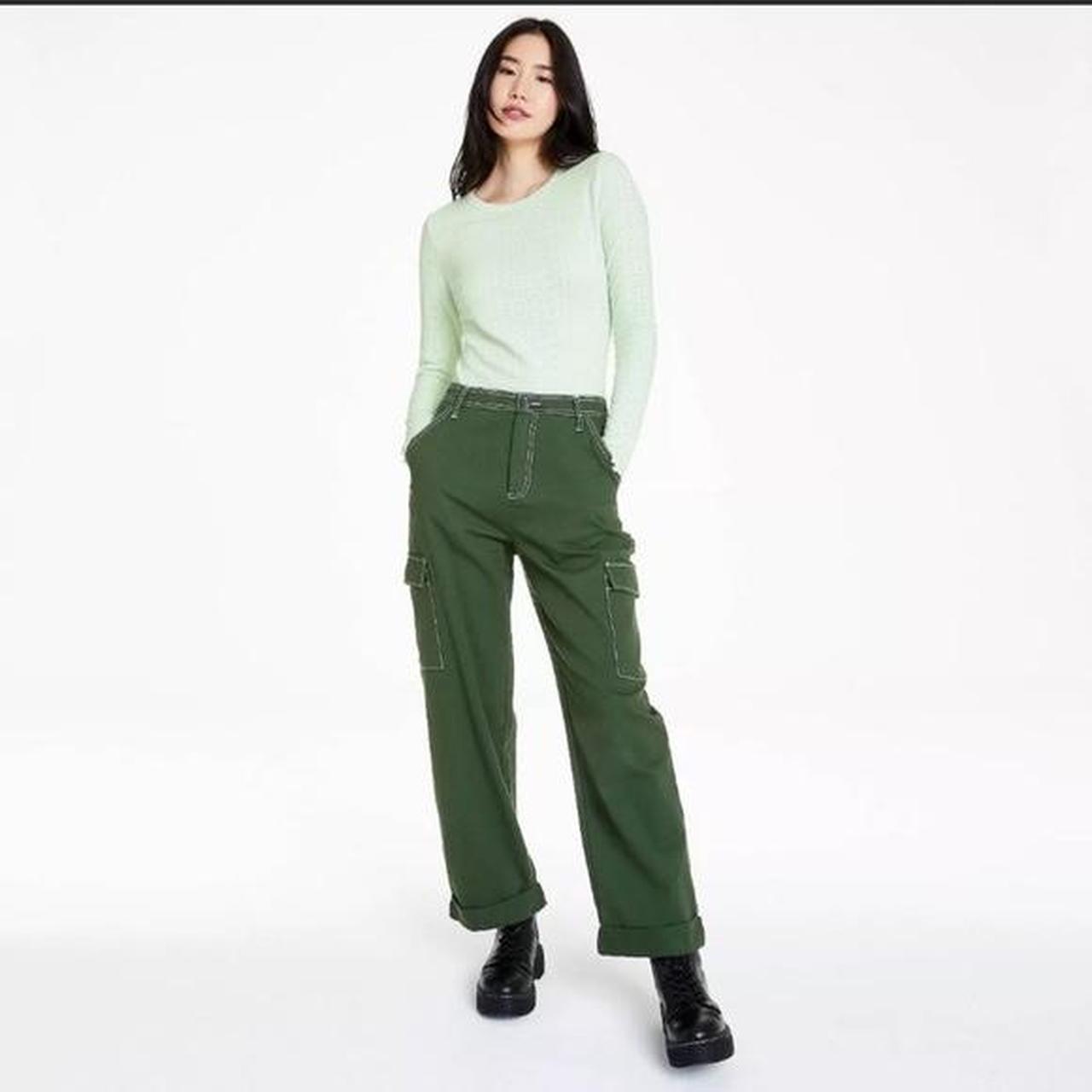Sandy Liang / Target Green Cargo Painter Pants Size... - Depop