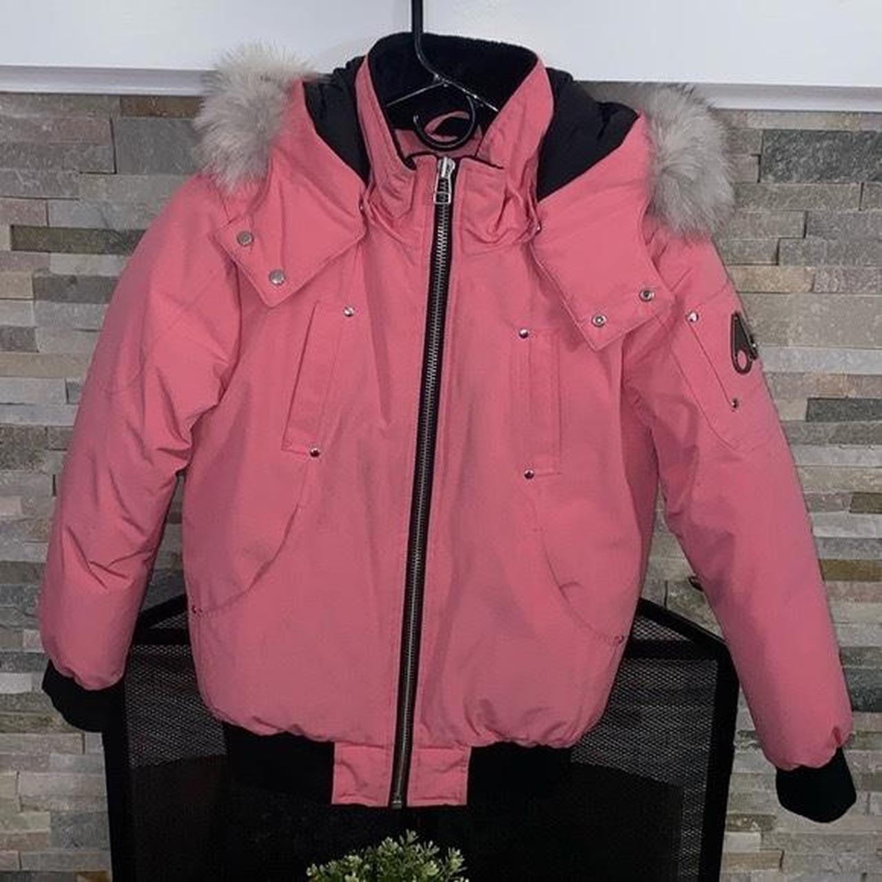 Moose Knuckle Medium Unisex Pink Fur... - Depop