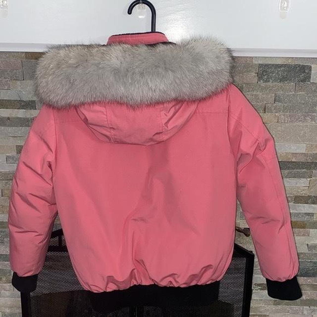 Moose Knuckle Medium Unisex Pink Fur... - Depop