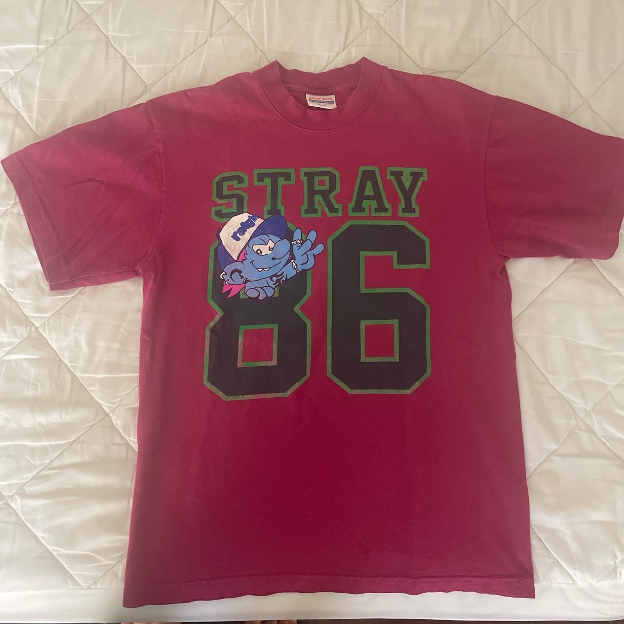 Stray Rats Men's Pink T-shirt | Depop